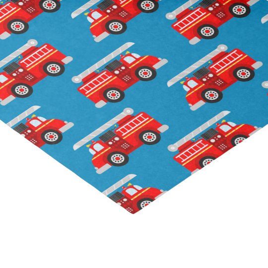 Cute kids firetruck pattern party tissue paper | Zazzle.com