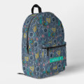 Cute Kids Fish Cats Starfish Jellyfish Undersea Printed Backpack | Zazzle