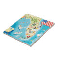 Cute Kids Florida Map Ceramic Tile | Zazzle