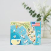 Cute Kids Florida Map Postcard | Zazzle