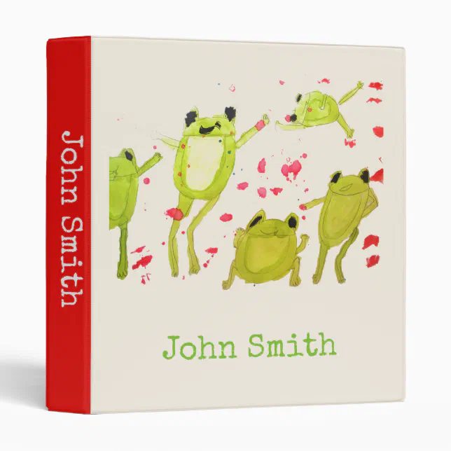 Cute kids frog cartoon student folder | Zazzle
