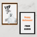 Cute Kids Halloween Boo to You Ghost Note Card | Zazzle
