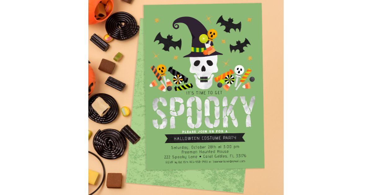 Cute Kids Halloween Costume Party Invitation | Zazzle