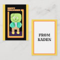 Cute Kids Halloween Frankenstein Monster Note Card | Zazzle