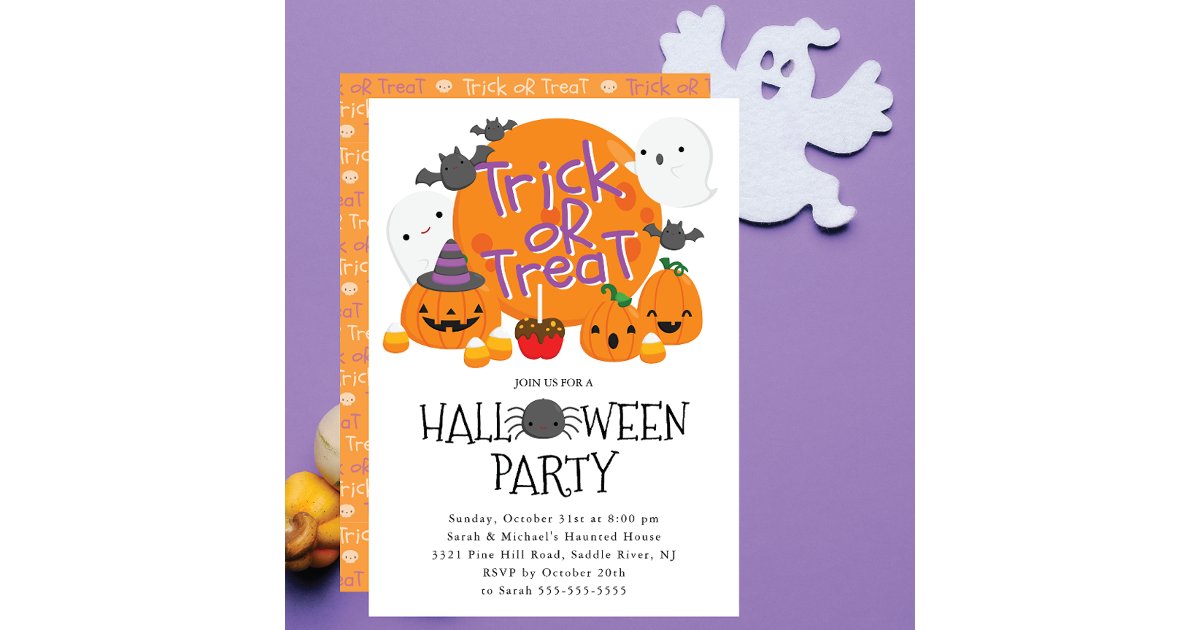 Cute Kids Halloween Party Invitation | Zazzle
