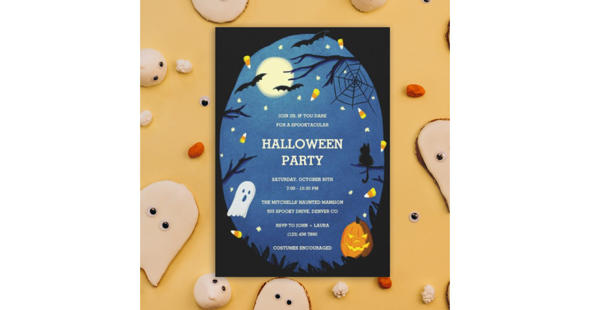 Cute Kids Halloween Party Invitations | Zazzle