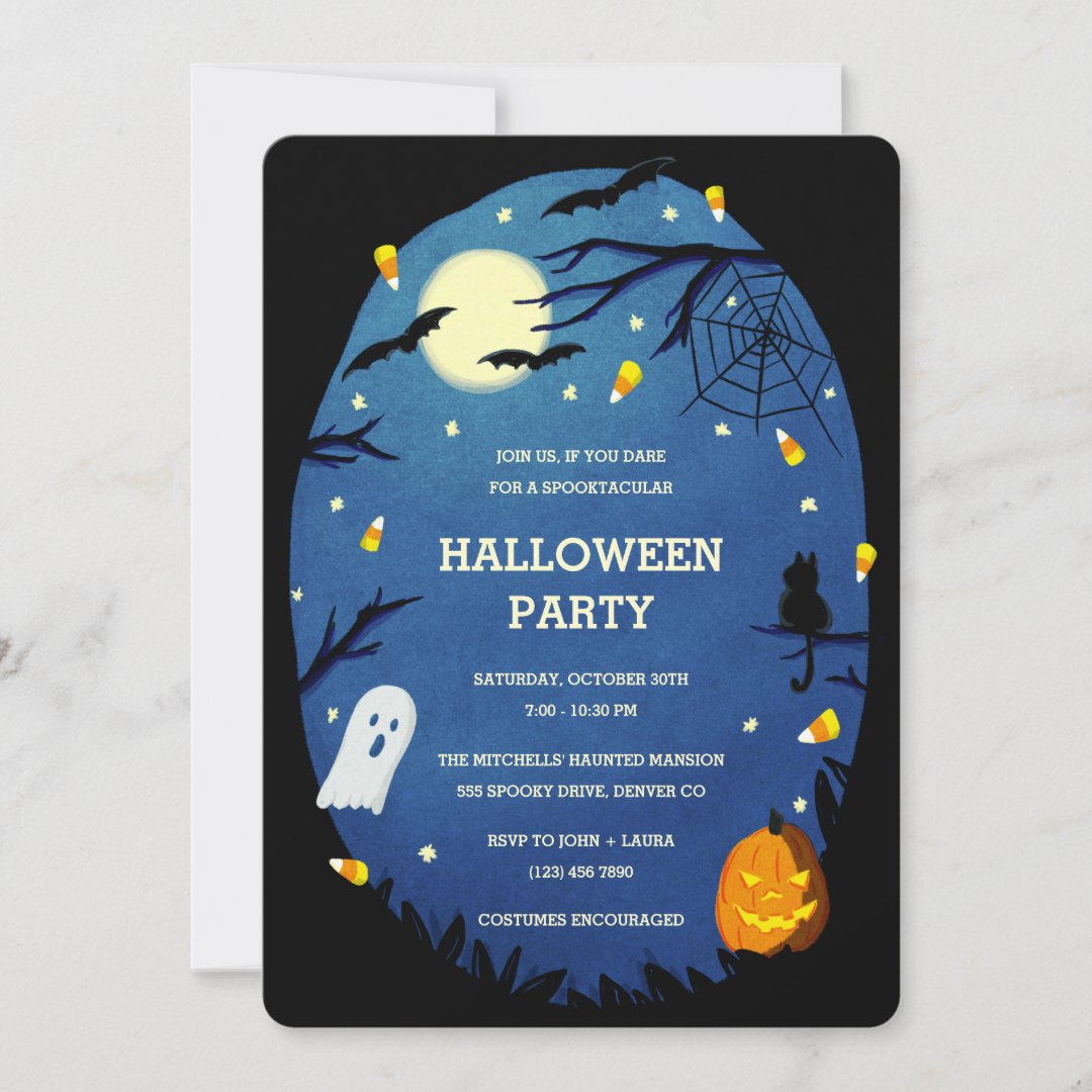 Cute Kids Halloween Party Invitations | Zazzle