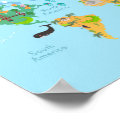 Cute Kids Map Poster | Zazzle