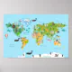 Cute Kids Map Poster | Zazzle