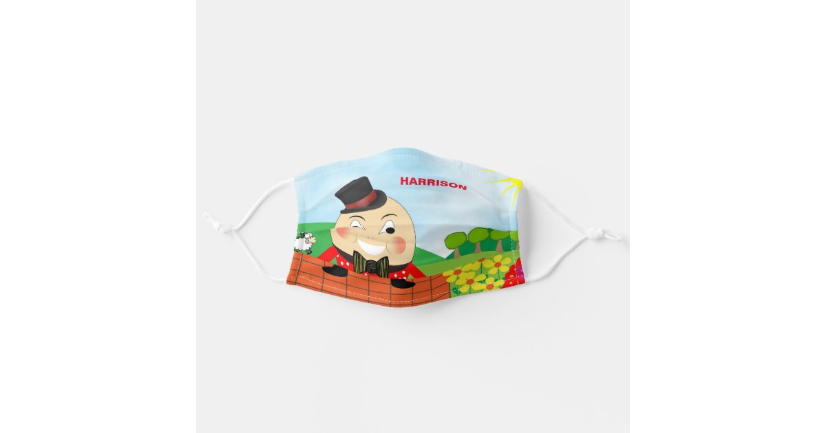 Cute Kids Nursery Rhyme Humpty Dumpty Personalized Adult Cloth Face ...
