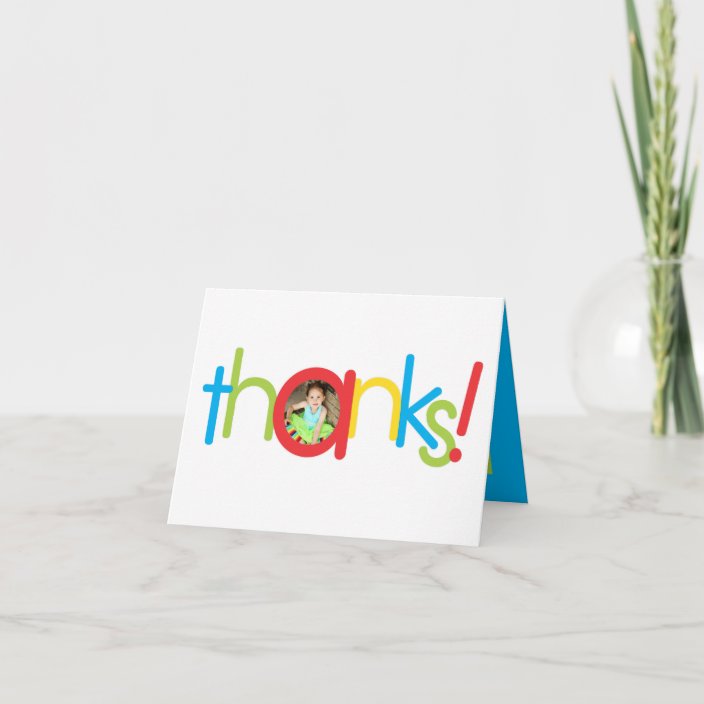 Cute Kids Photo Thank You Card | Zazzle