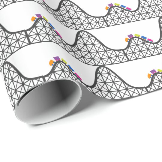 Cute kids roller coaster pattern party wrap wrapping paper | Zazzle.com