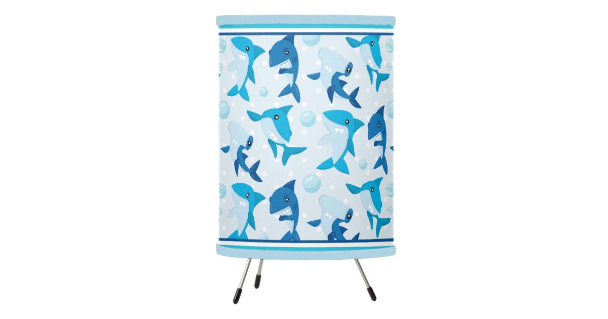 Cute Kids Shark Pattern Hammerhead Tripod Lamp | Zazzle