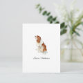 Cute King Charles Spaniel watercolor Flat Thank You Card | Zazzle