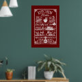 cute kitchen rules word art poster | Zazzle