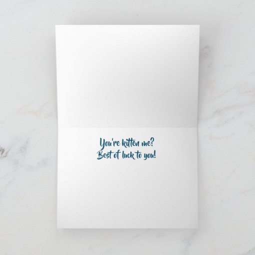 Cute Kitten Cat Farewell Card | Zazzle