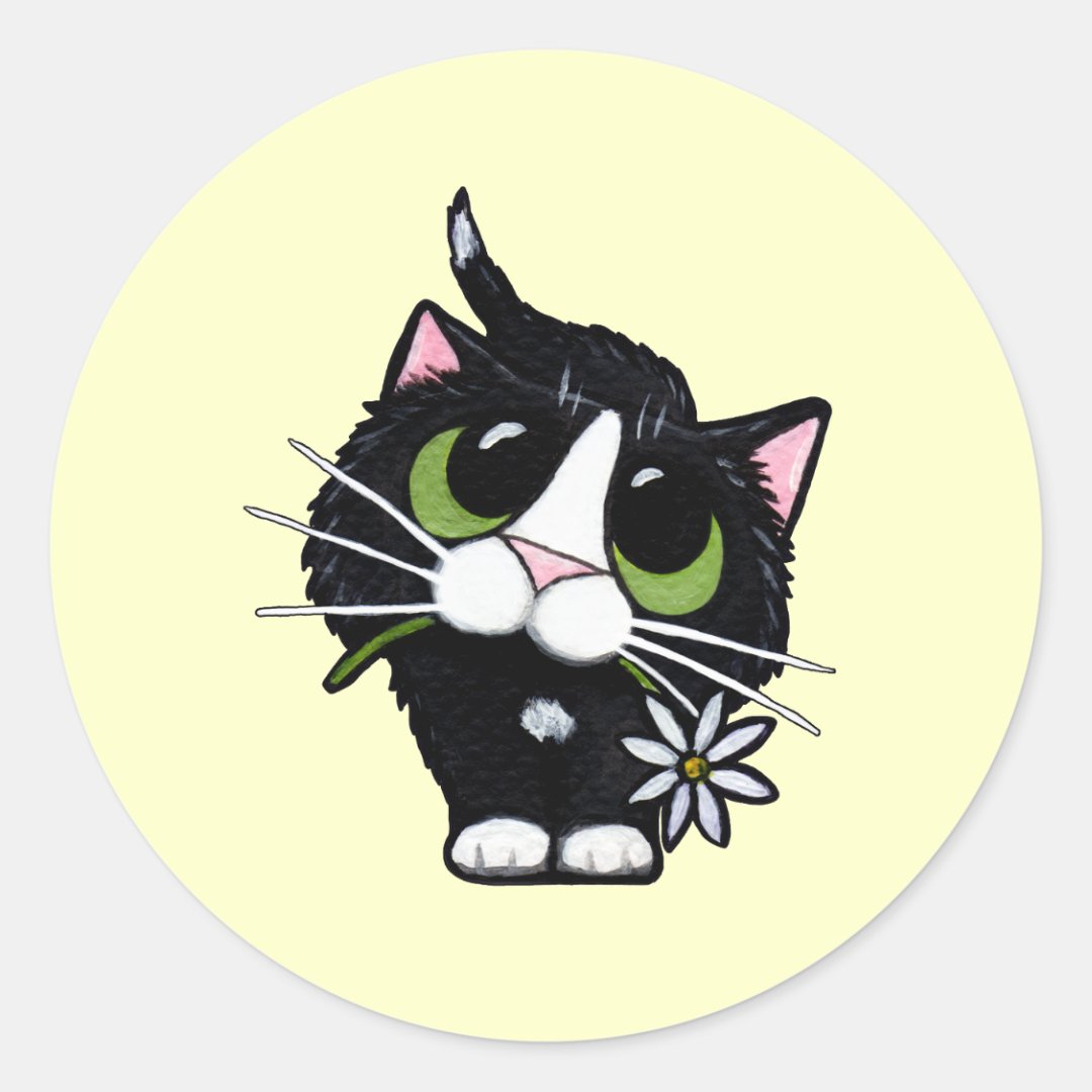 Cute Kitty Sticker | Zazzle