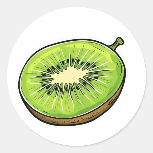 Cute Kiwi Fruit Sticker - Fresh and Fun! | Zazzle