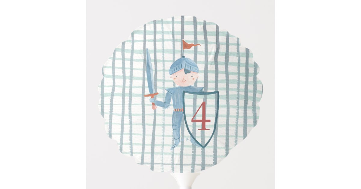 Cute knight pesonalized Birthday balloon | Zazzle