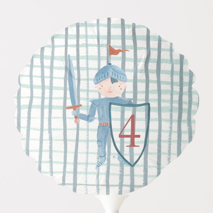 Cute knight pesonalized Birthday balloon | Zazzle