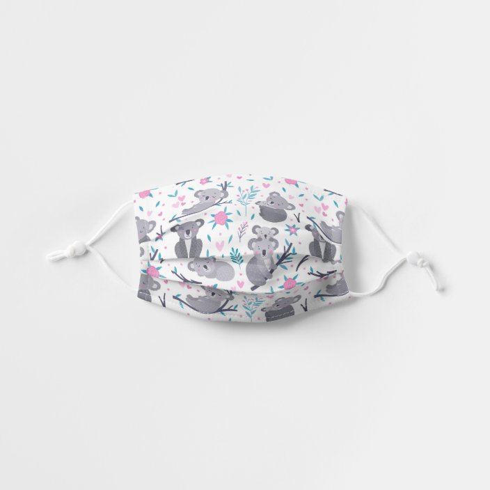 Cute Koala Bear Pattern Kids' Cloth Face Mask | Zazzle.com