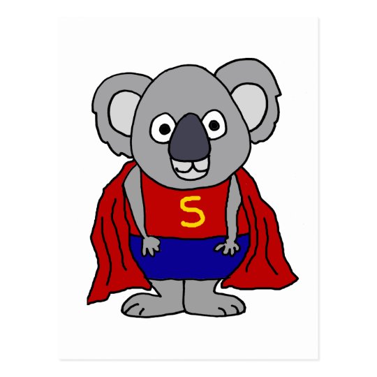 Cute Koala Bear Superhero Postcard | Zazzle.com