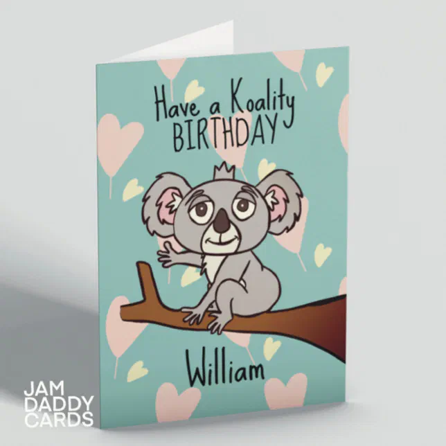 Cute Koala Birthday Card | Zazzle