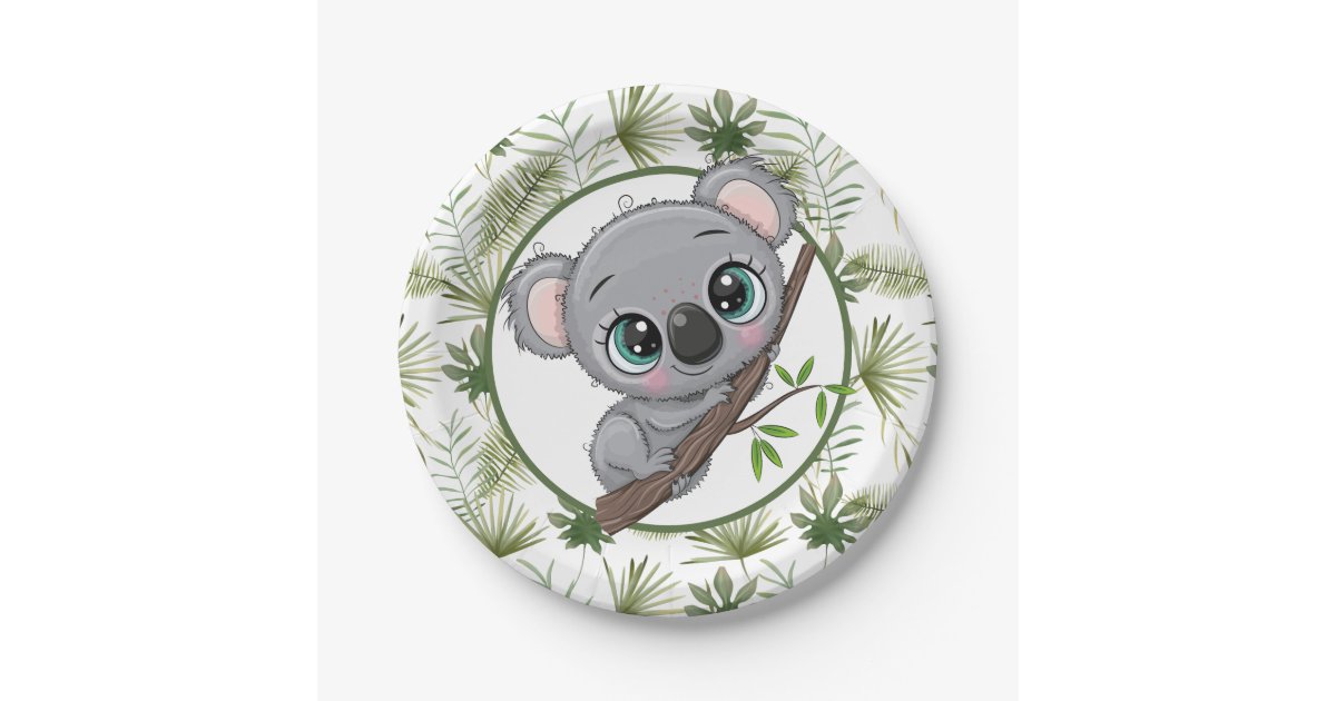Cute Koala Cub Paper Plates | Zazzle