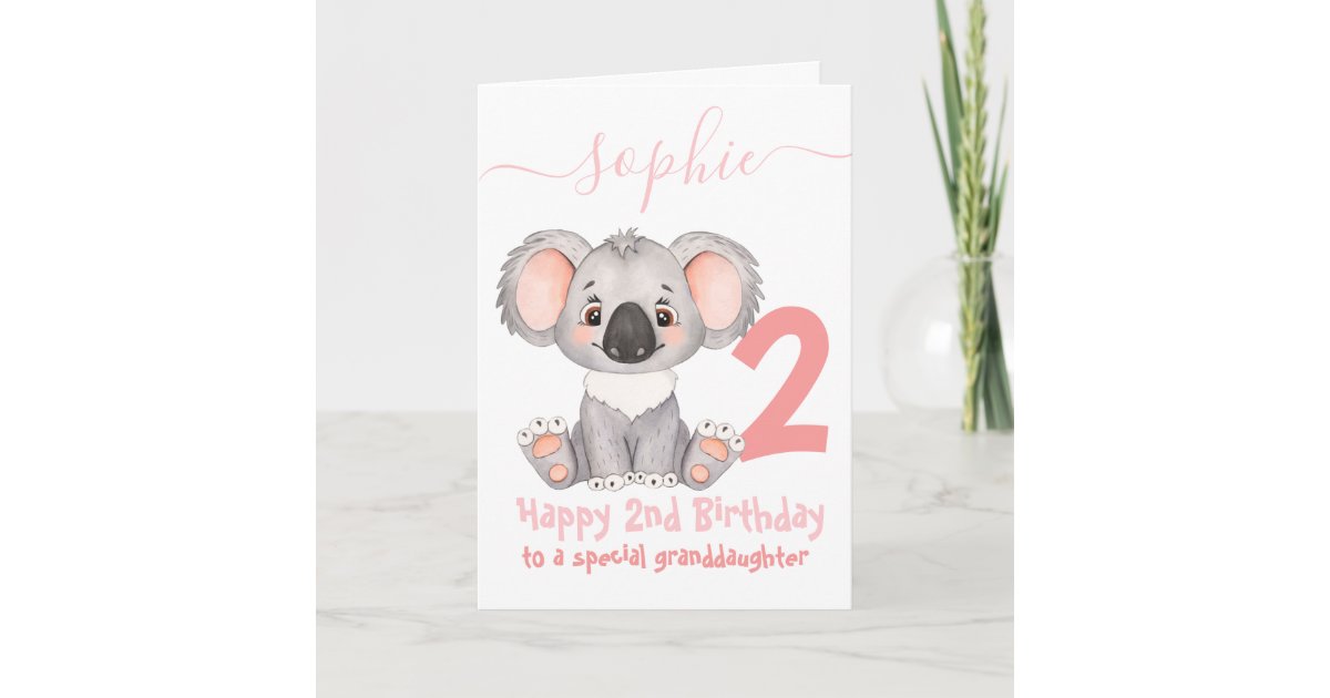 cute Koala girl birthday card | Zazzle
