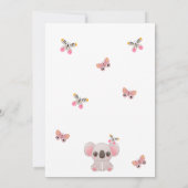 Cute koality time koala bear pink teal tree animal invitation | Zazzle