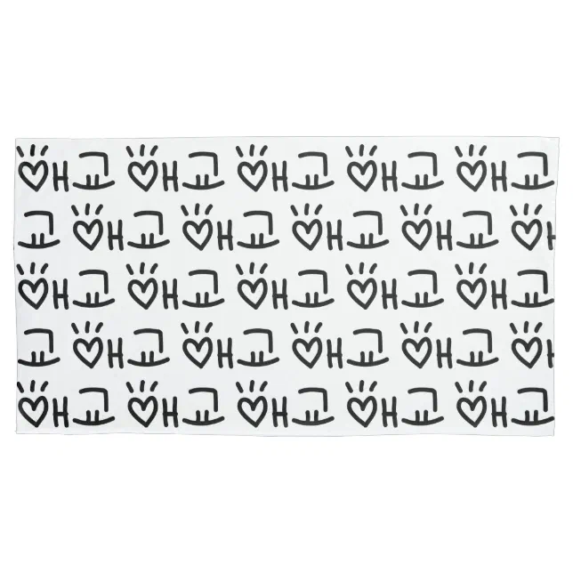 Cute Korean 애교 Aegyo | Hangul Language Pillow Case | Zazzle