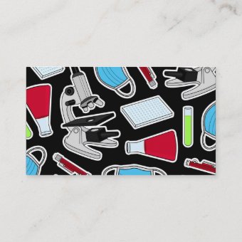 Cute Laboratory Pattern Business Card | Zazzle