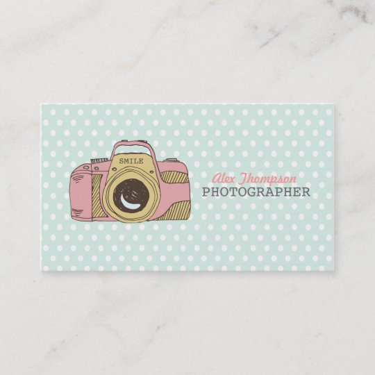 Cute Ladies DSLR Camera Photography Business Cards | Zazzle.com
