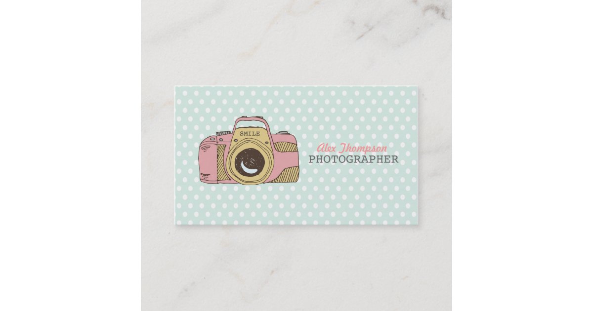 Cute Ladies DSLR Camera Photography Business Cards | Zazzle