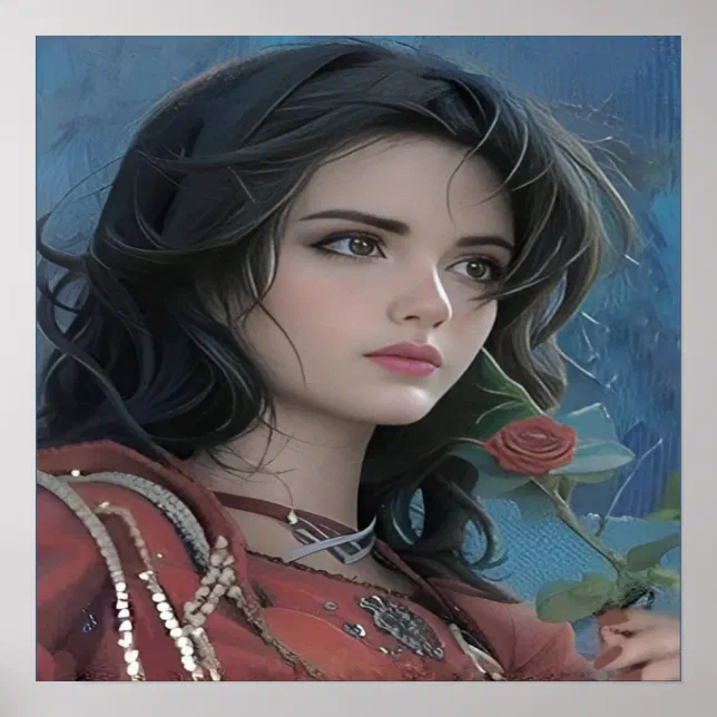 Cute Lady Poster | Zazzle