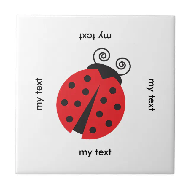 Cute Ladybug Drawing Ceramic Tile | Zazzle