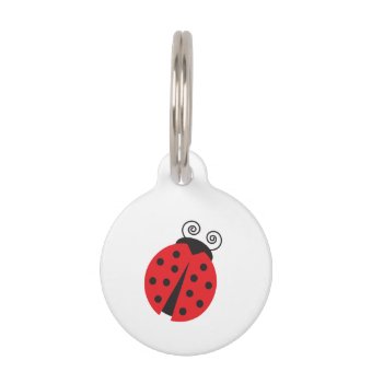 Cute Ladybug Drawing Pet Tag | Zazzle