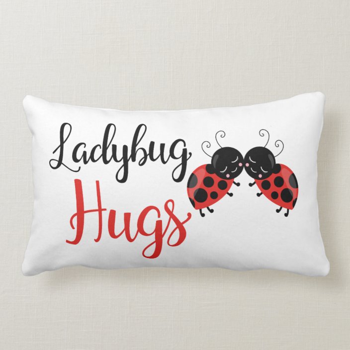 Cute Ladybug hugs girls room decor pillow | Zazzle.com