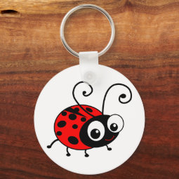 Cute Ladybug Keychain | Zazzle