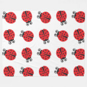 Cute Ladybug Pattern Fleece Blanket | Zazzle