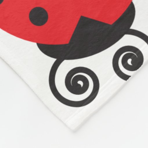 Cute Ladybug Pattern Fleece Blanket | Zazzle