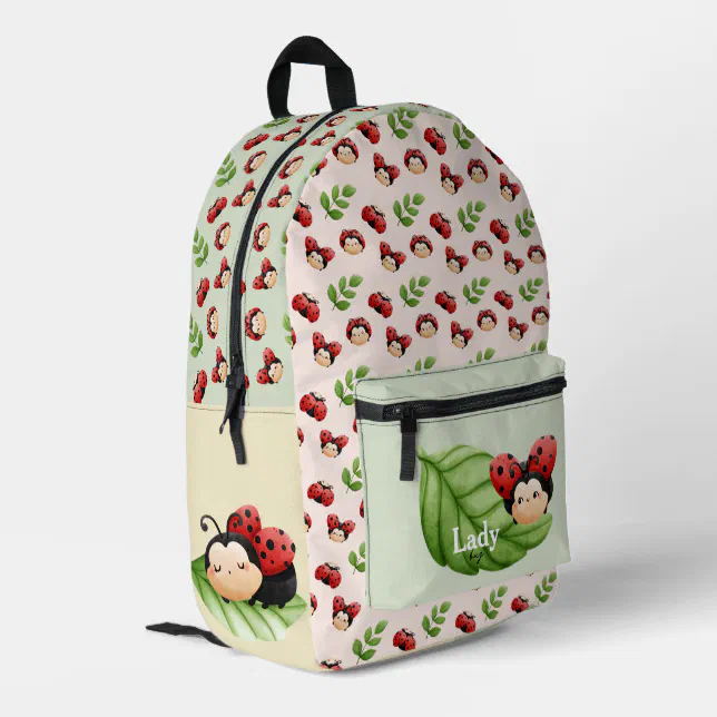 Cute LadyBug Pattern Kids Backpack | Zazzle