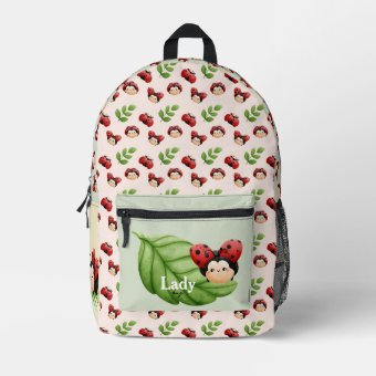 Cute LadyBug Pattern Kids Backpack | Zazzle