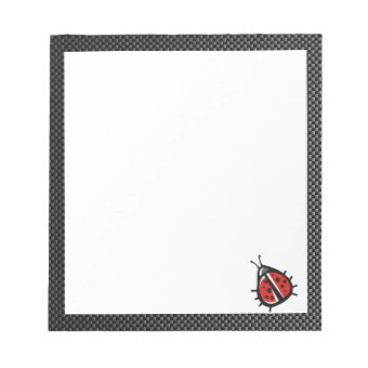 Cute Ladybug; Sleek Notepad | Zazzle