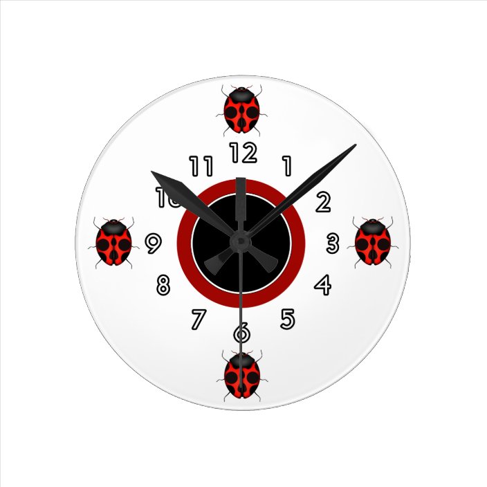 Cute Ladybug Wall Clocks | Zazzle.com
