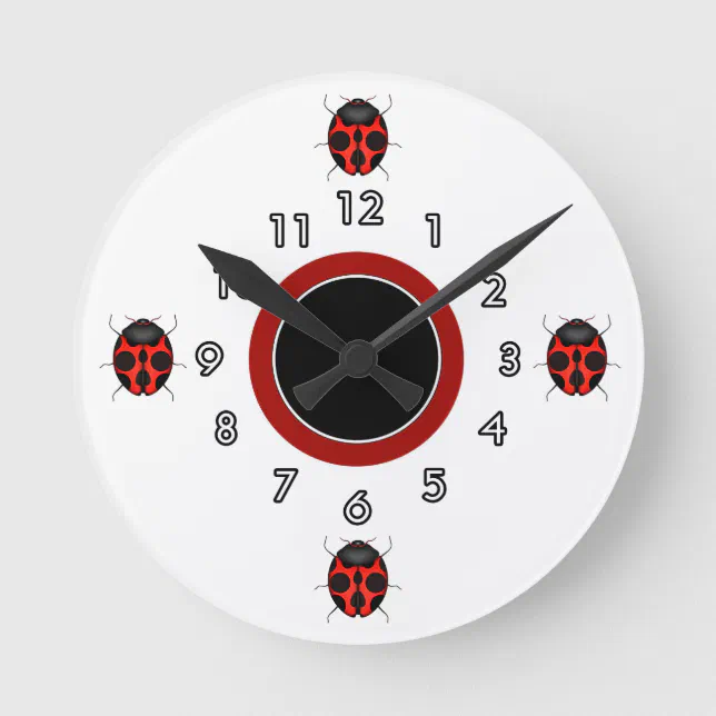 Cute Ladybug Wall Clocks | Zazzle