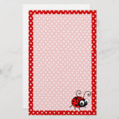 Cute ladybug writing paper | Zazzle