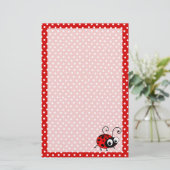 Cute ladybug writing paper | Zazzle