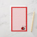Cute ladybug writing paper | Zazzle