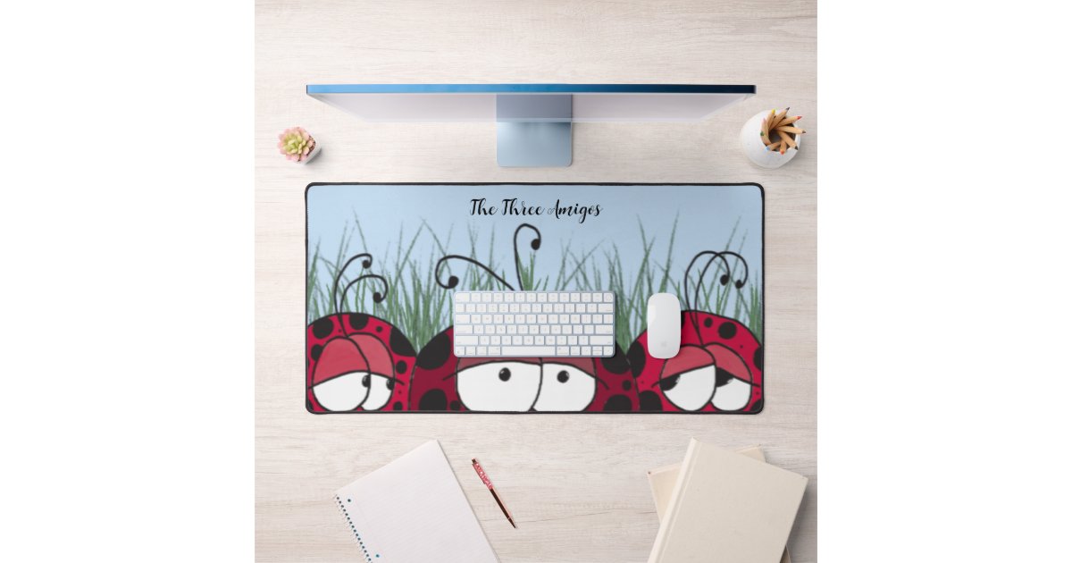 Cute Ladybugs Desk Mat | Zazzle